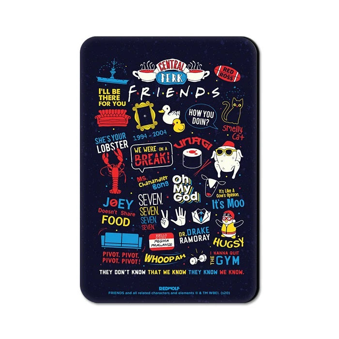Friends Infographics - Friends Official Fridge Magnet – Geek Labs